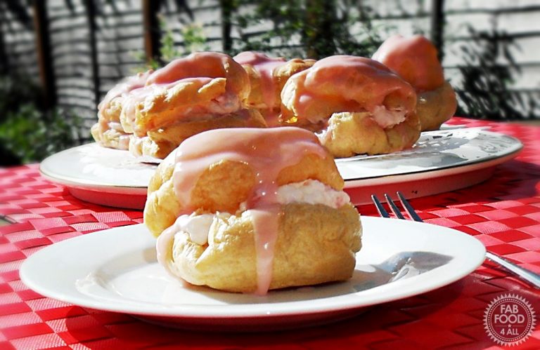 Strawberry Choux Buns - simply divine! | Fab Food 4 All