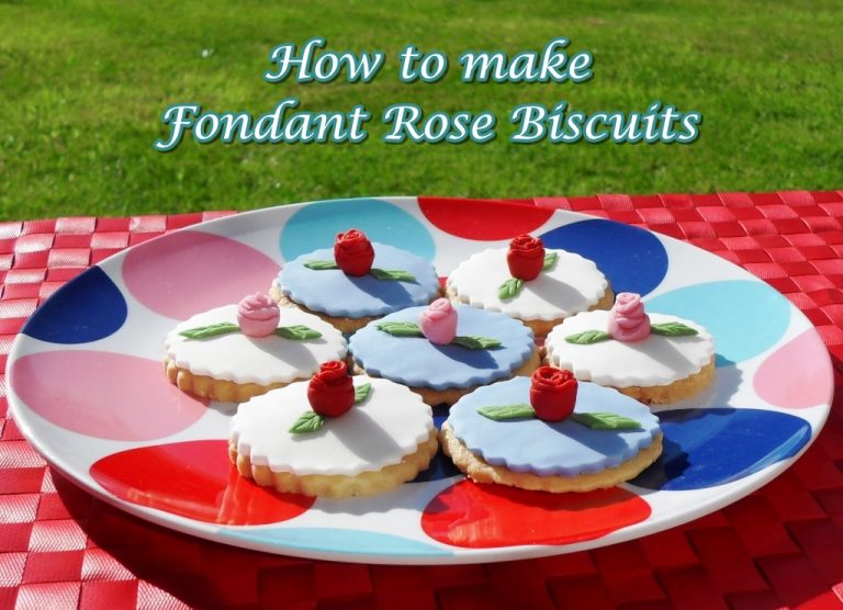 How to make Fondant Rose Biscuits - Fab Food 4 All