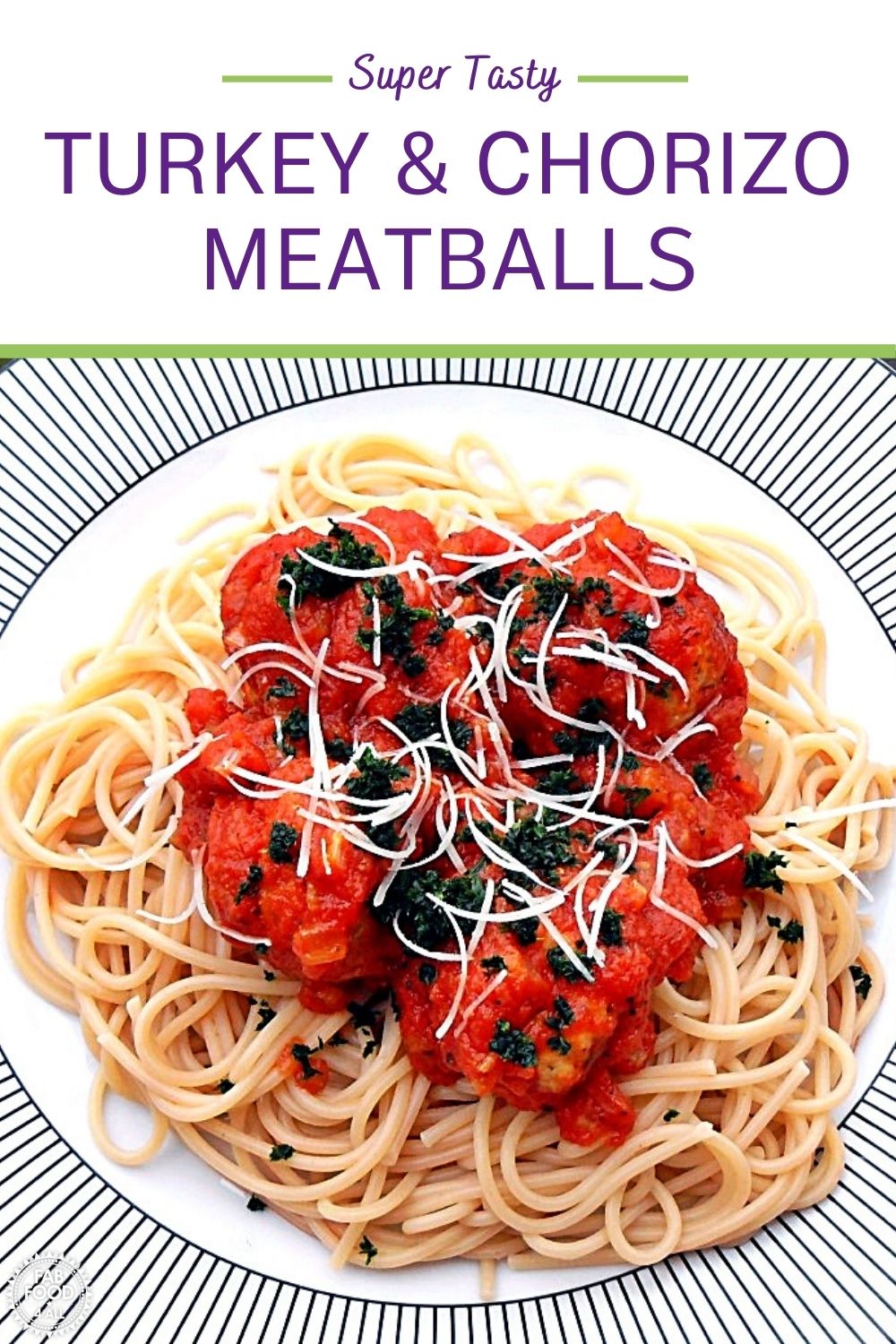 Turkey & Chorizo Meatballs - fabulously tasty! Fab Food 4 All