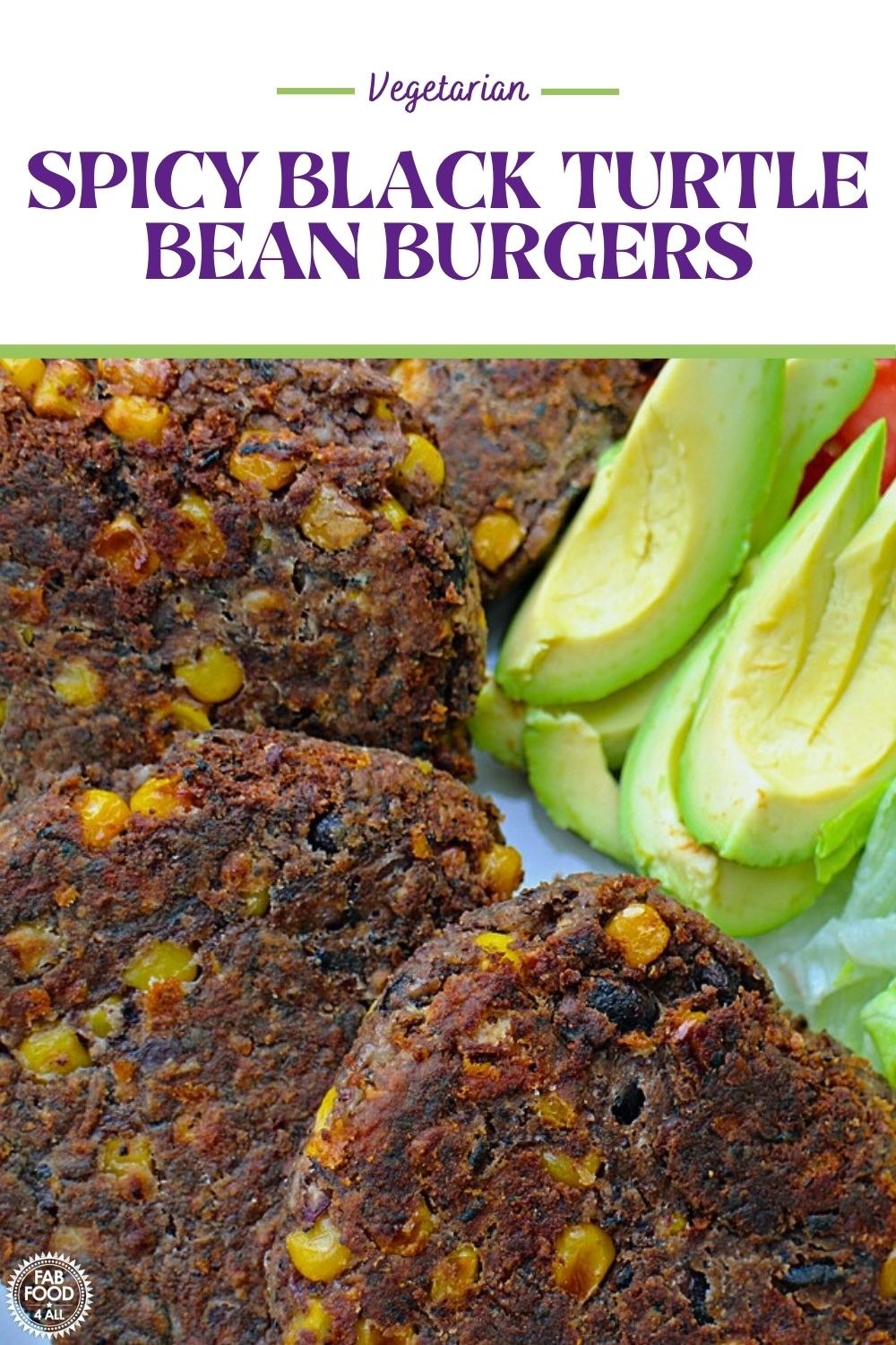 Spicy Black Turtle Bean Burgers - Fab Food 4 All
