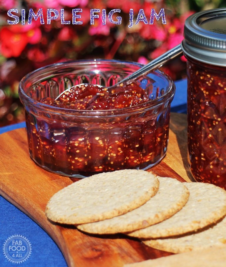 Simple Fig Jam - so simple & delicious! Fab Food 4 All