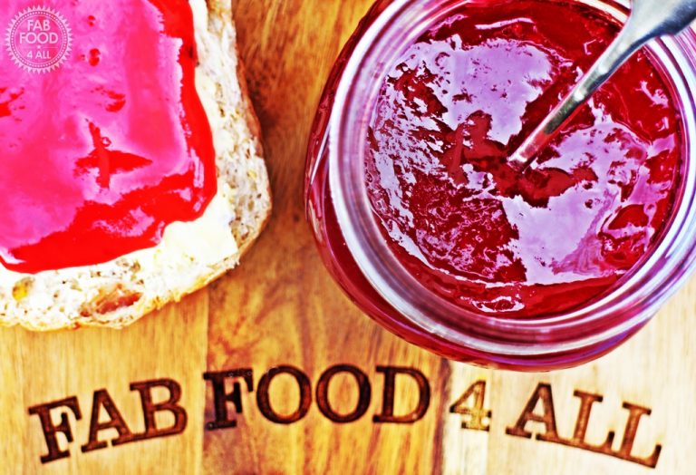 Easy Seedless Raspberry Jam -- so quick to make! | Fab Food 4 All