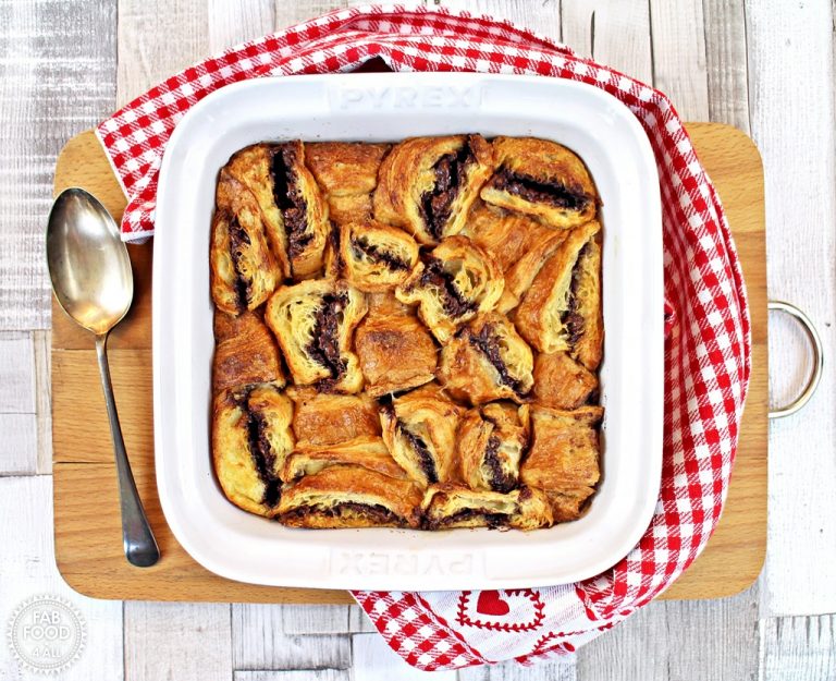 Macabella Croissant Pudding, chocolatey nutty yumminess!