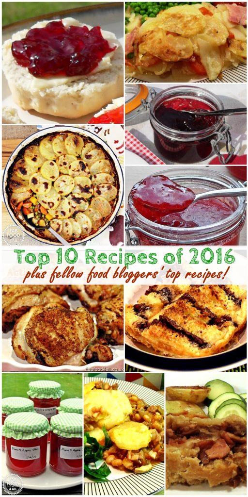 Top 10 Recipes of 2016 - Fab Food 4 All