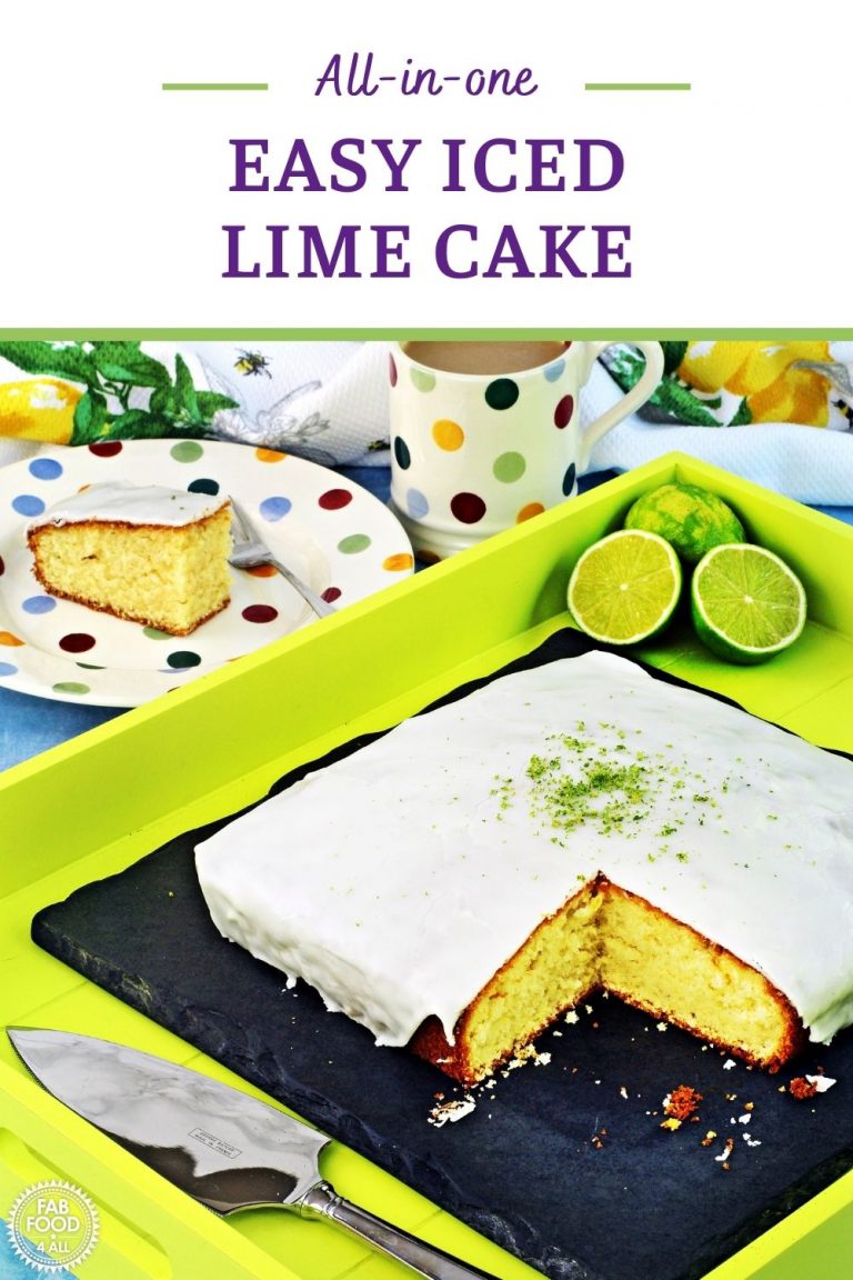 Easy Iced Lime Cake (all-in-one method) - Fab Food 4 All