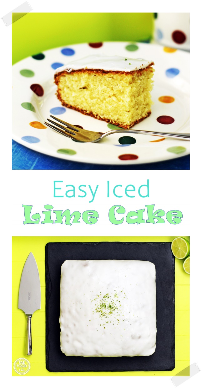 Easy Iced Lime Cake (all-in-one method) - Fab Food 4 All