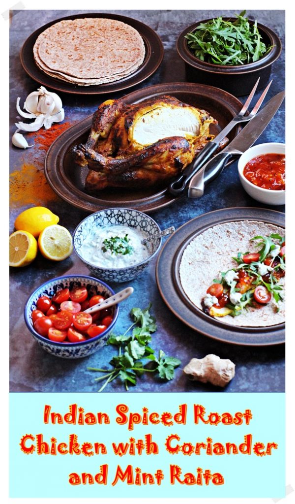 Indian Spiced Roast Chicken with Coriander & Mint Raita