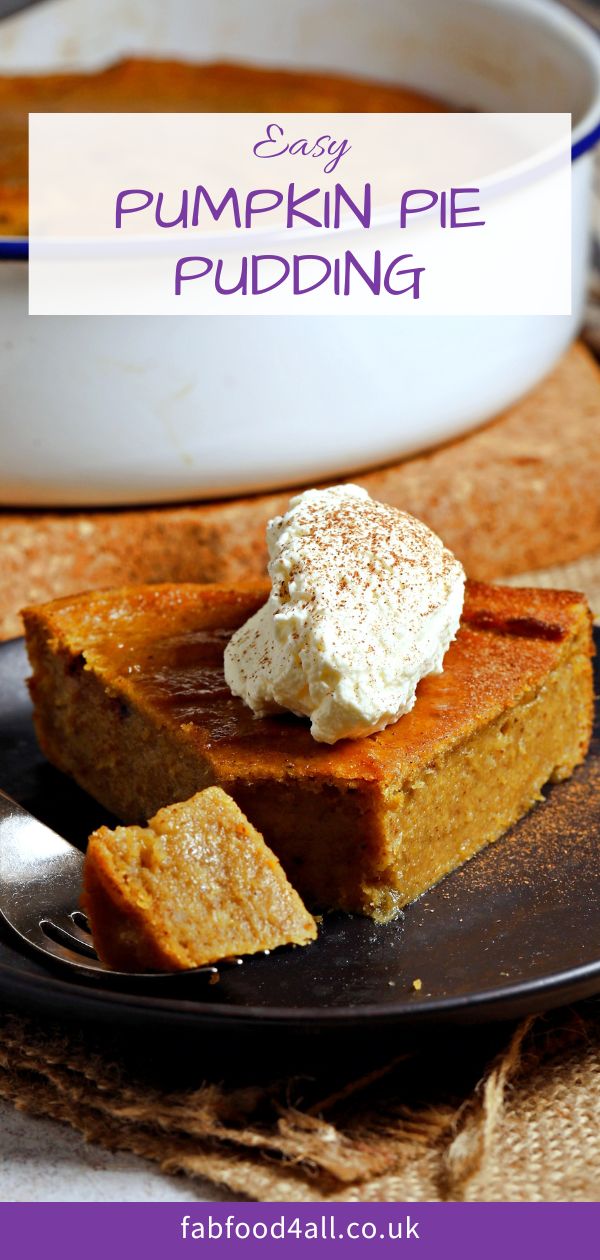 Easy Pumpkin Pie Pudding - crustless! | Fab Food 4 All