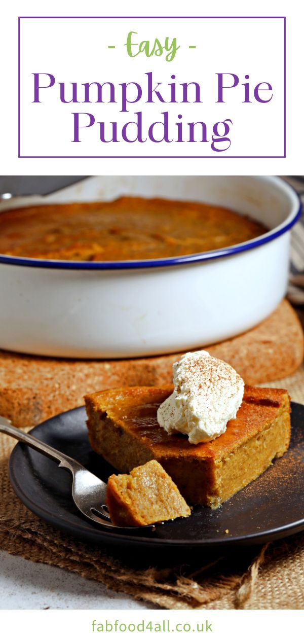 Easy Pumpkin Pie Pudding - crustless! | Fab Food 4 All
