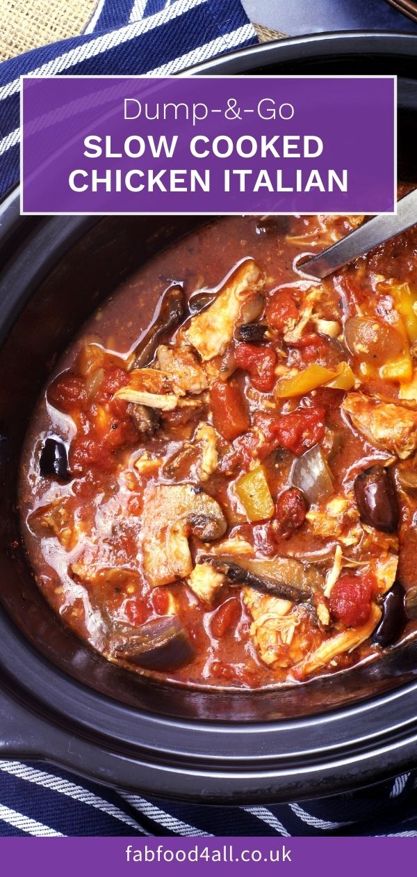 Slow Cooked Chicken Italian - dump & go recipe! Fab Food 4 All
