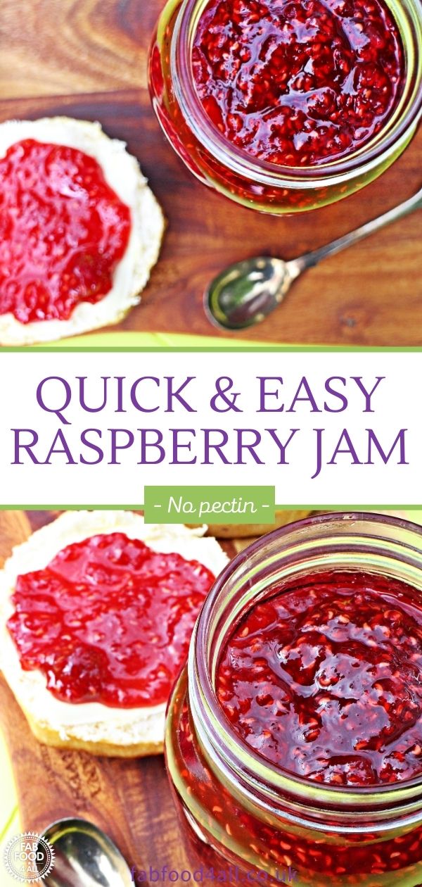 Quick & Easy Raspberry Jam - no pectin! Fab Food 4 All