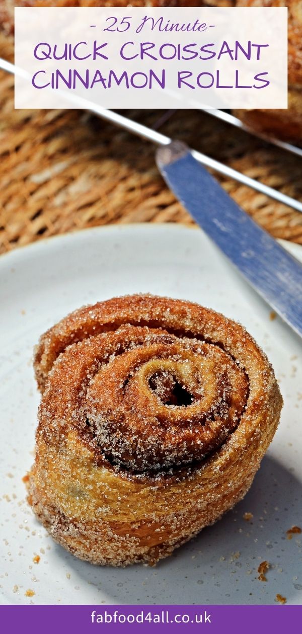 Quick Croissant Cinnamon Rolls Recipe | Fab Food 4 All