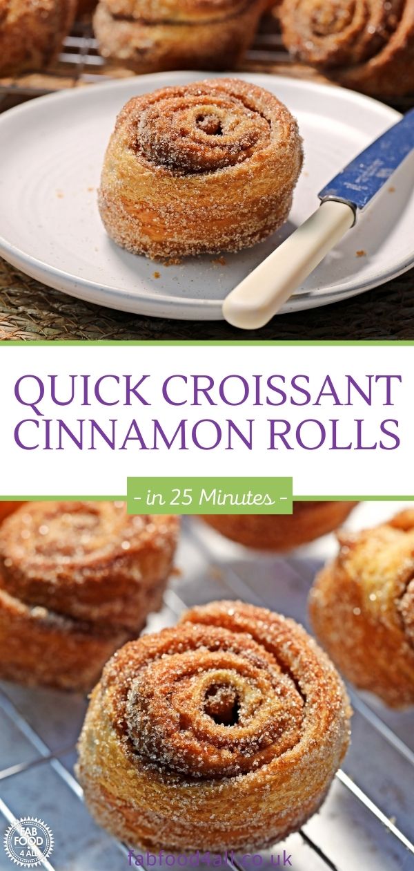Quick Croissant Cinnamon Rolls Recipe | Fab Food 4 All