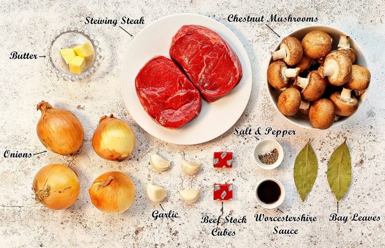 Easy Slow Cooker Braised Beef with Onions & Mushrooms