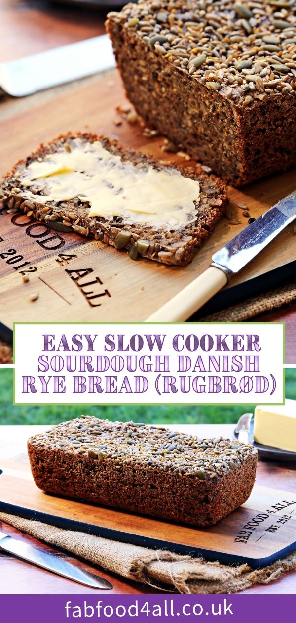 Easy Slow Cooker Danish Sourdough Rye Bread (Rugbrød)
