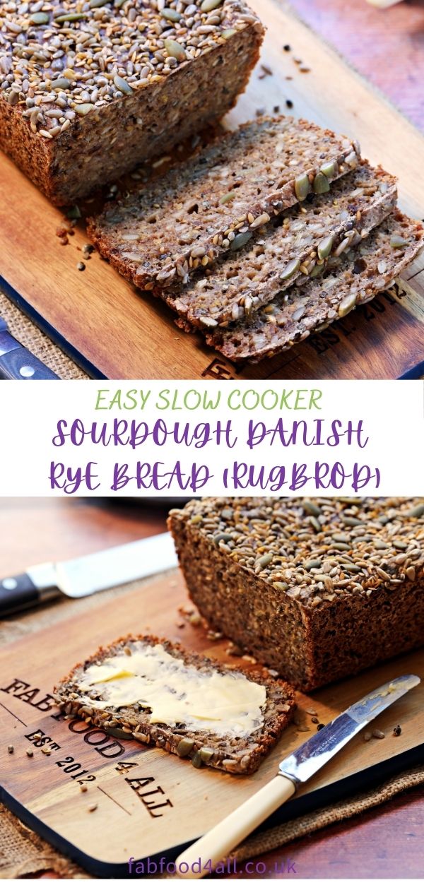 Easy Slow Cooker Danish Sourdough Rye Bread (Rugbrød)