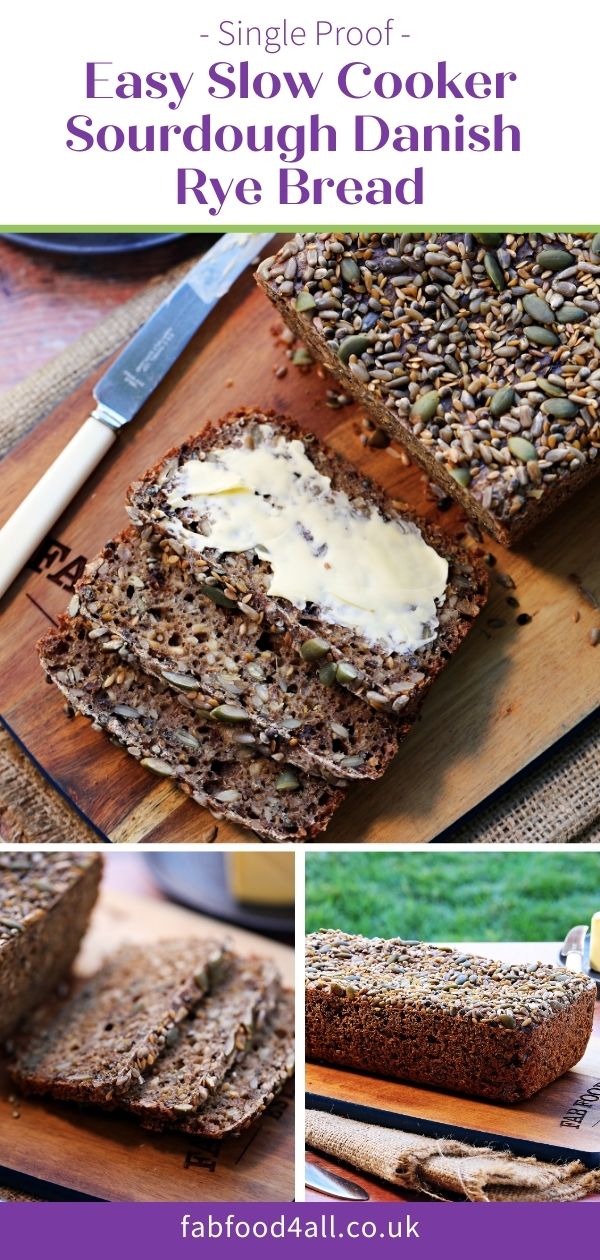 Easy Slow Cooker Danish Sourdough Rye Bread (Rugbrød)