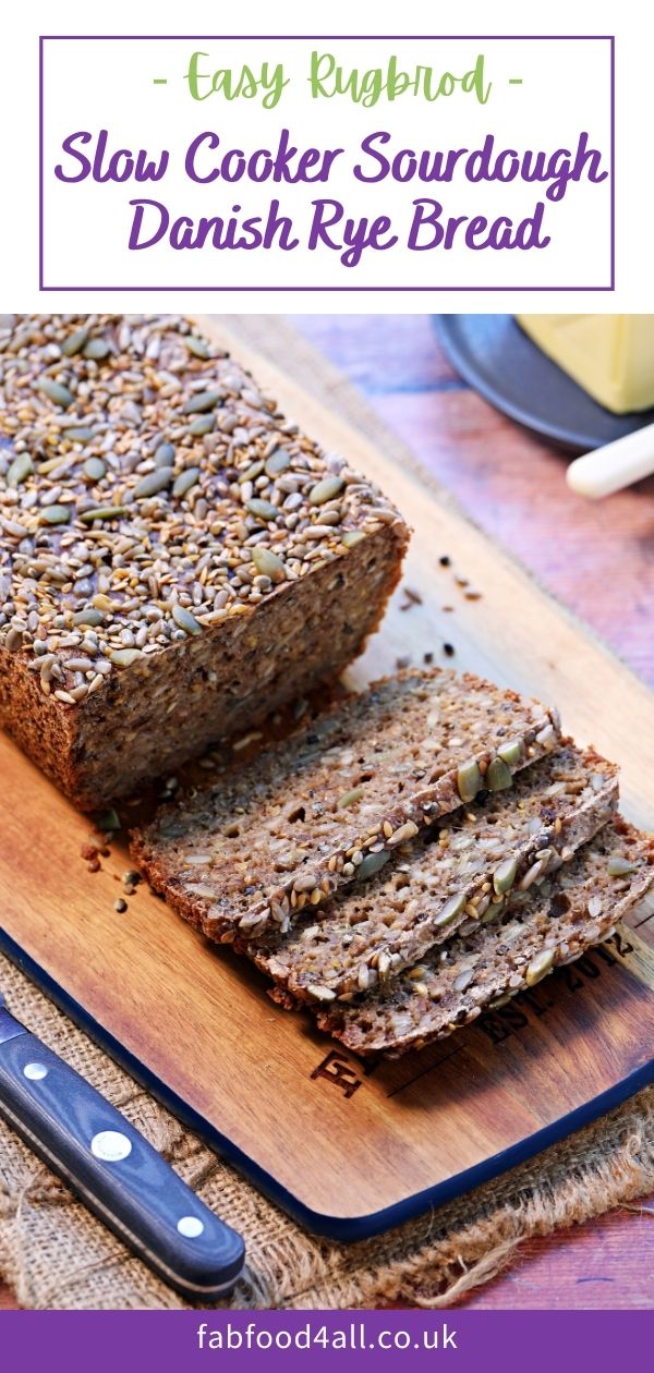 Easy Slow Cooker Danish Sourdough Rye Bread (Rugbrød)