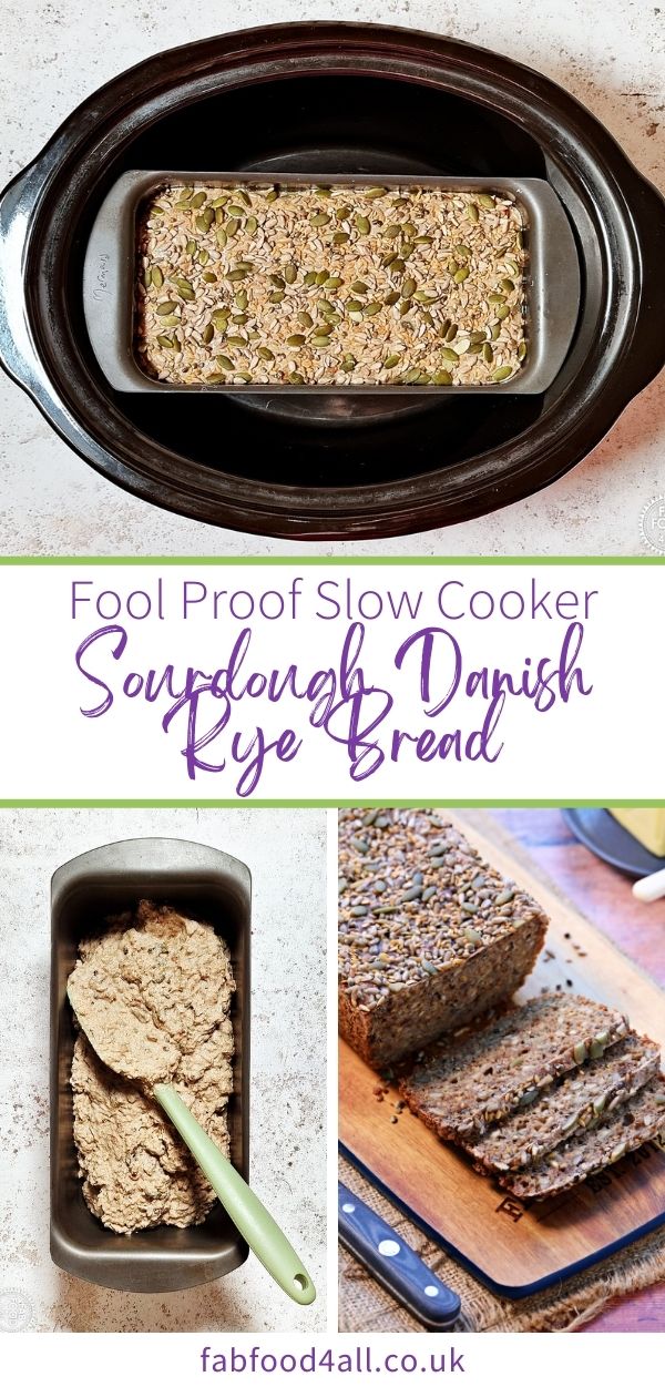 Easy Slow Cooker Danish Sourdough Rye Bread (Rugbrød)