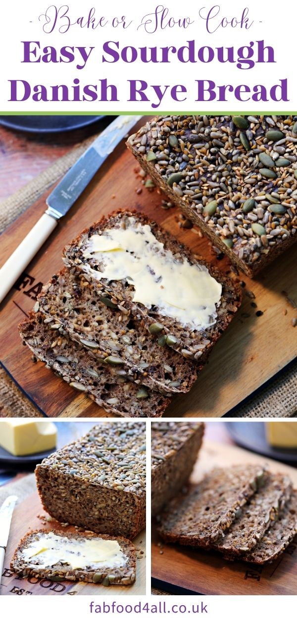 Easy Slow Cooker Danish Sourdough Rye Bread (Rugbrød)