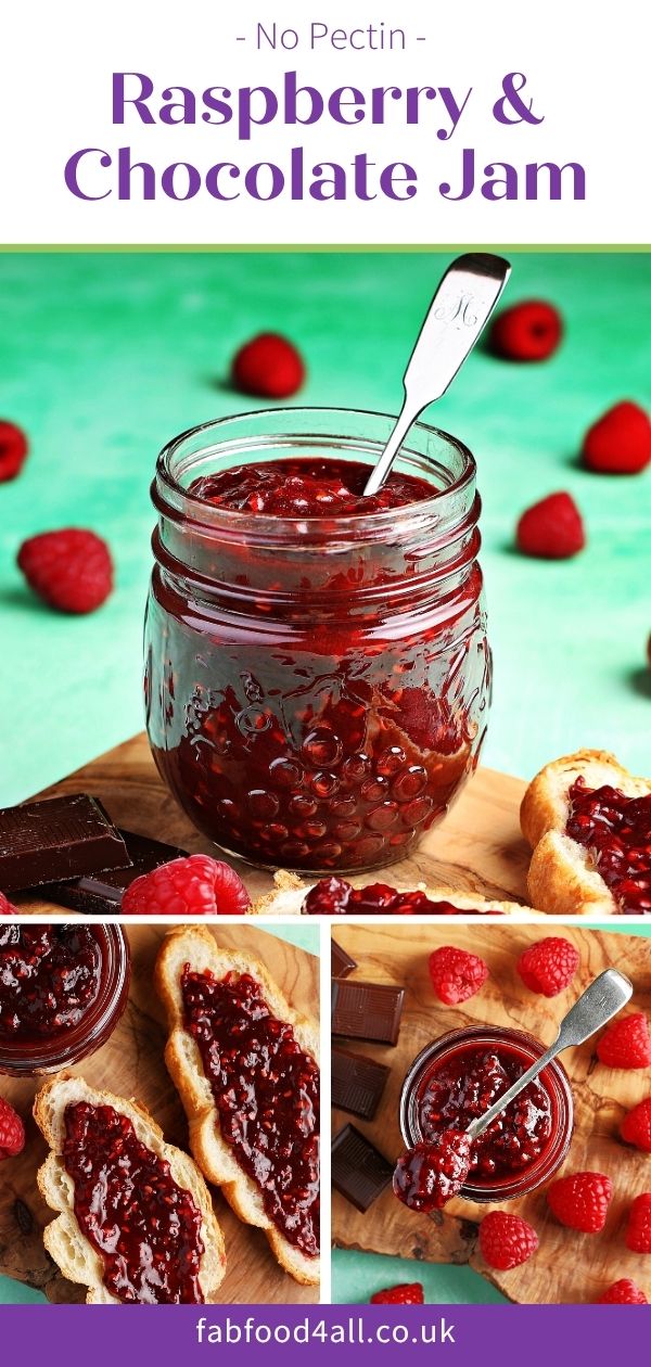 Raspberry & Chocolate Jam -no-pectin recipe! | Fab Food 4 All