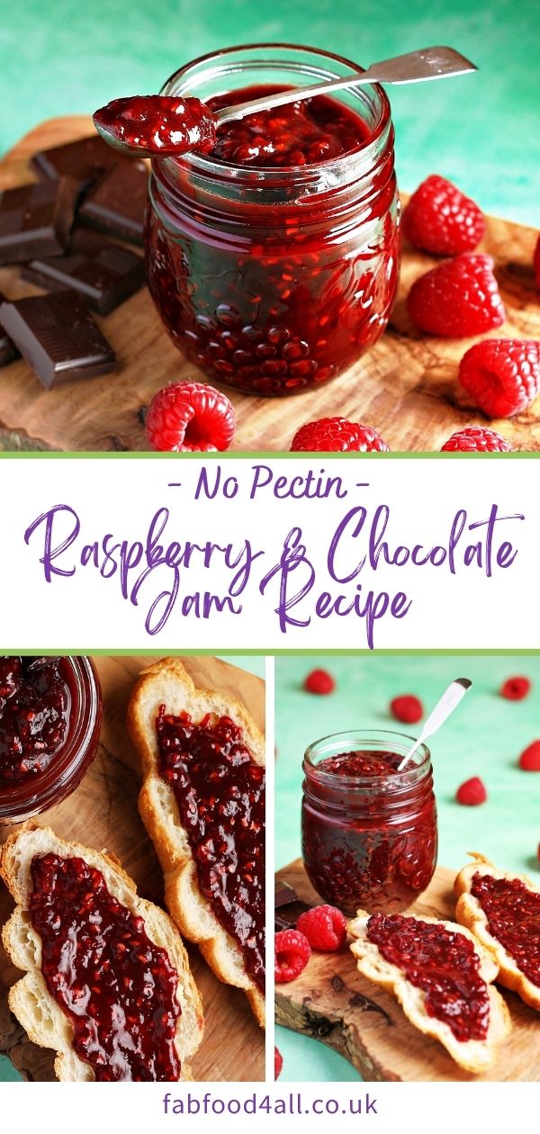 Raspberry & Chocolate Jam -no-pectin recipe! | Fab Food 4 All