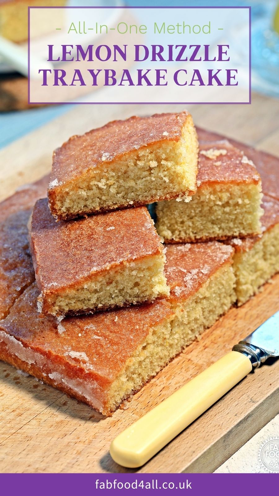 Lemon Drizzle Traybake Recipe (All-In-One Method)